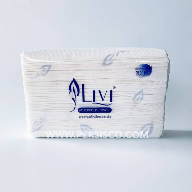 กระดาษเช็ดมือ LIVI® M-Fold 250แผ่น จำหน่ายยกลัง | Persisco